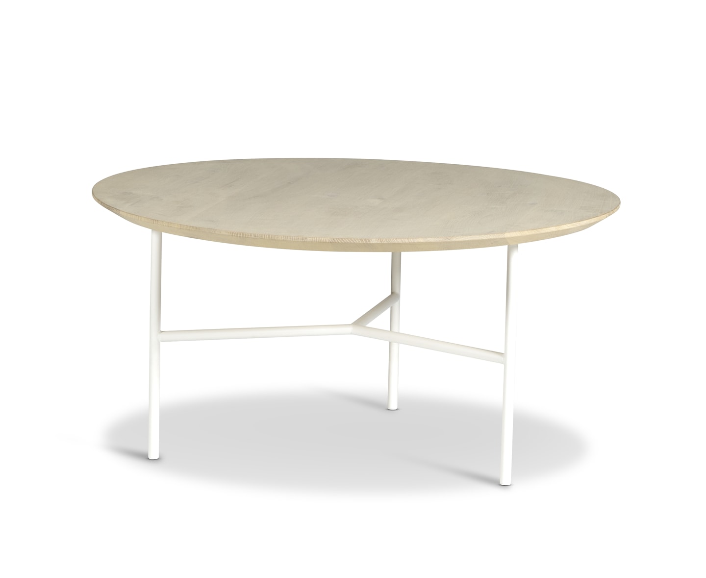 Mavis Tribeca Soffbord Såpad Ek/Vit Ø80 - Sleepo