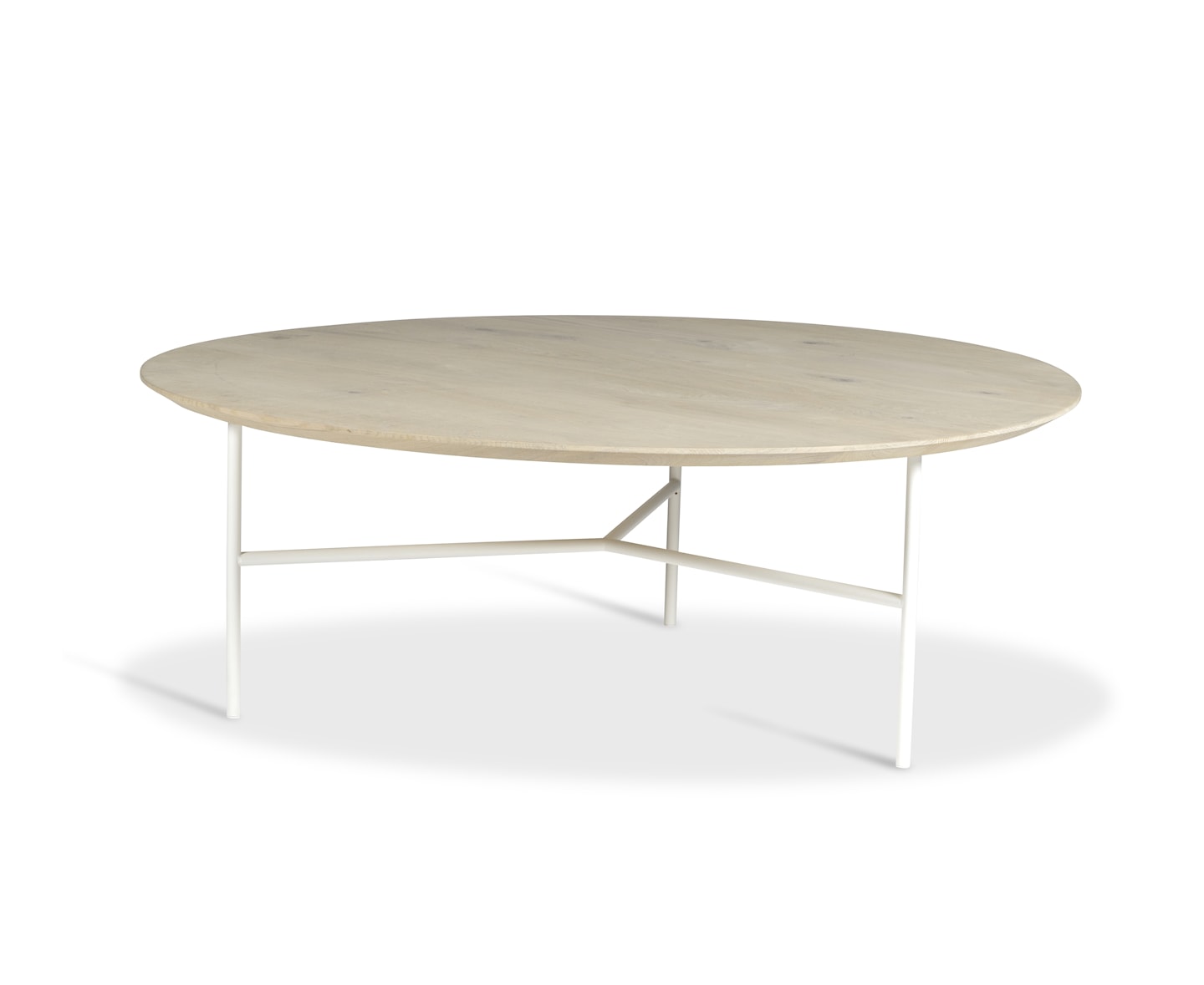 Mavis Tribeca Soffbord Såpad Ek/Vit Ø110 - Sleepo